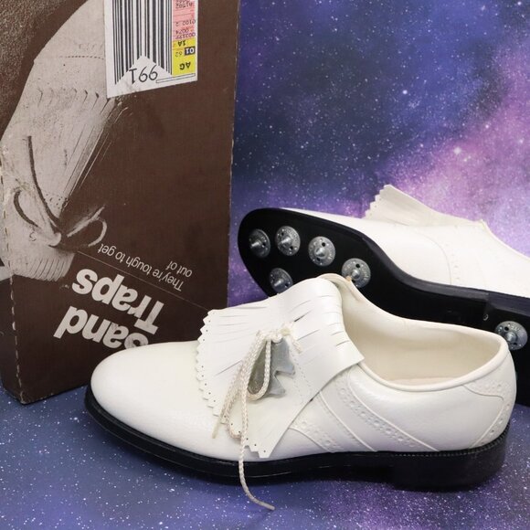 Sand Traps | Shoes | Vintage Sand Traps Golf Shoes Mens 95 B Narrow New ...